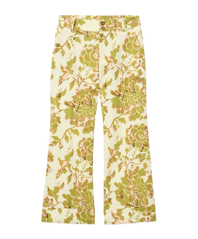 LA DOUBLEJ La Double J Hendrix Floral Print High Waisted Flare Trousers